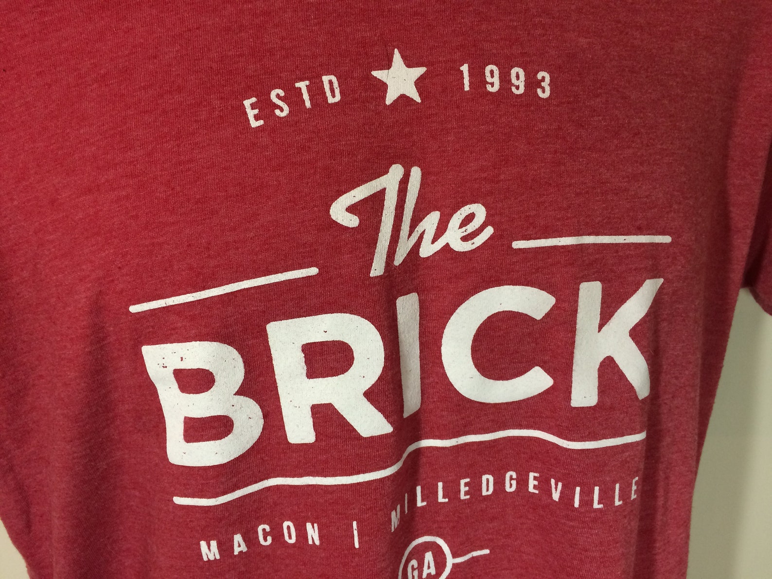 THE BRICK Italian Restaurant Macon, Milledgeville Georgia adult T-shirt ...
