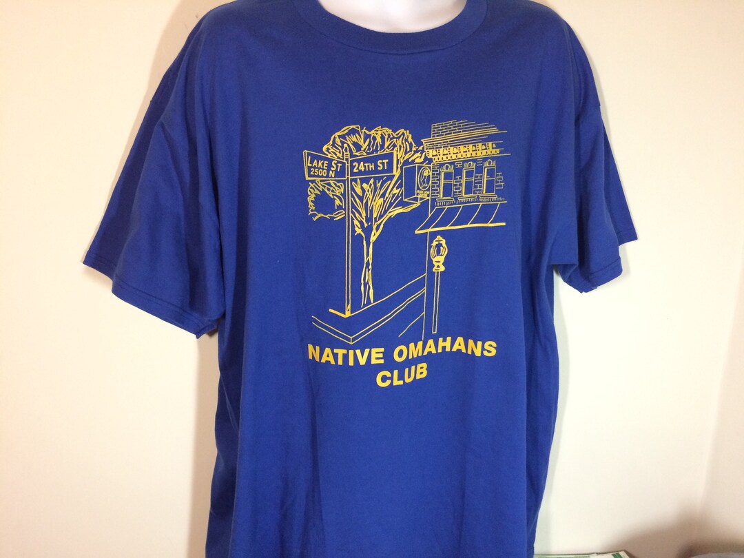 NATIVE OMAHANS CLUB Blue Lion Centre Nebraska -adult T-shirt 2x N - Etsy