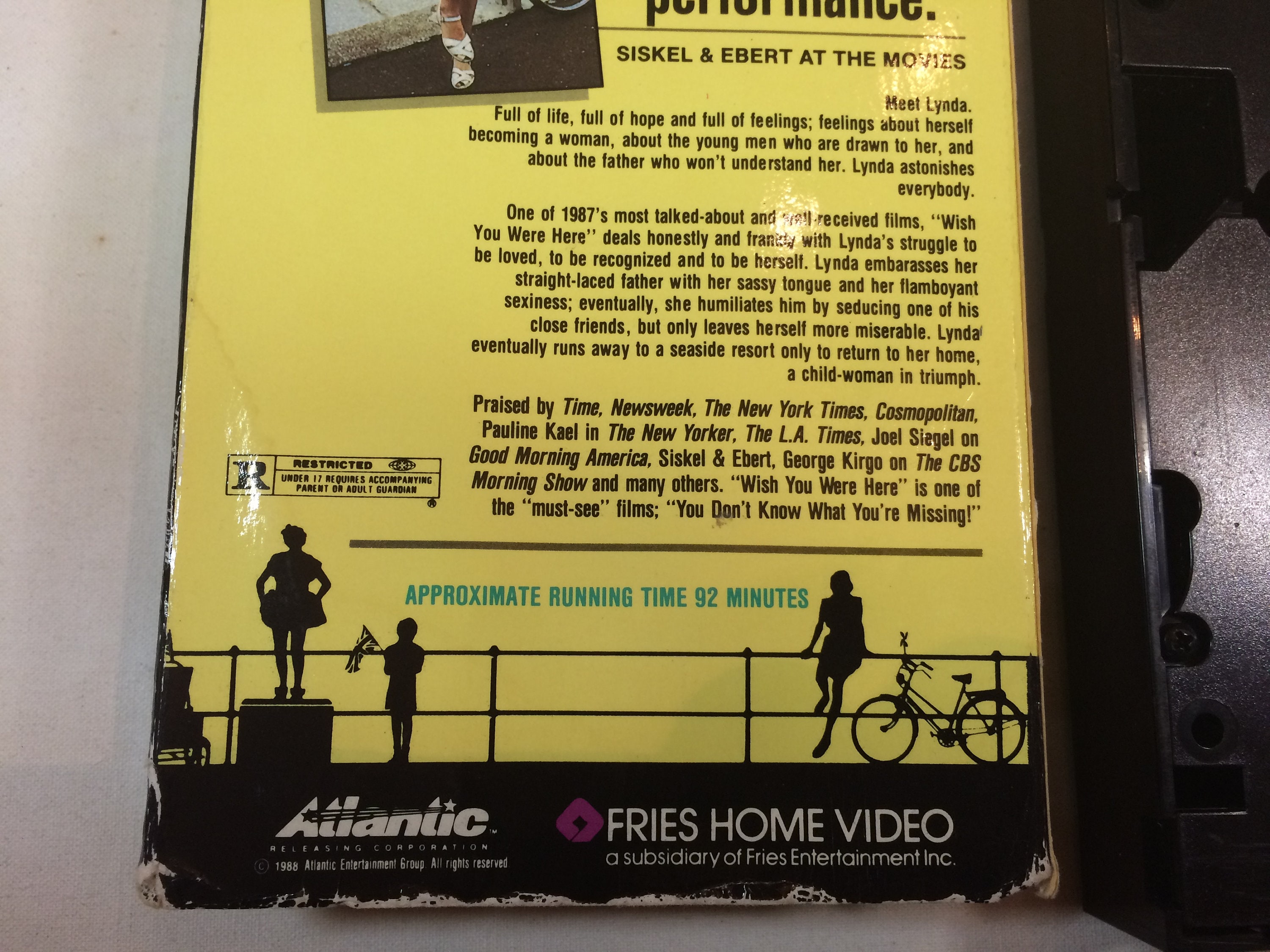 Wish You Were Here! Emily Lloyd Vhs 1987 92 Mins R - Fries Ent - Etsy