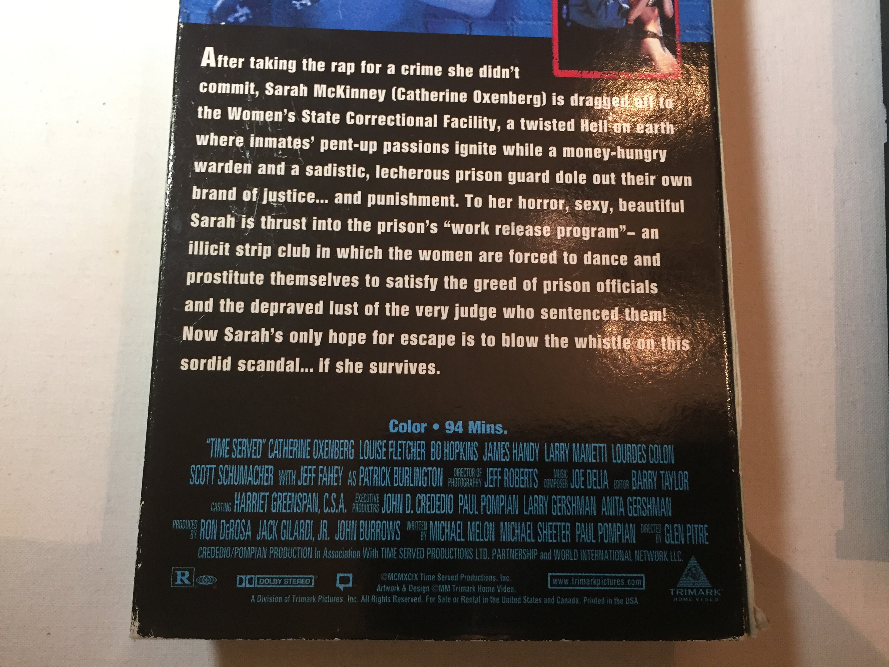 TIME SERVED Catherine Oxenberg Jeff Fahey 94 Mins R 1999 VHS - Etsy