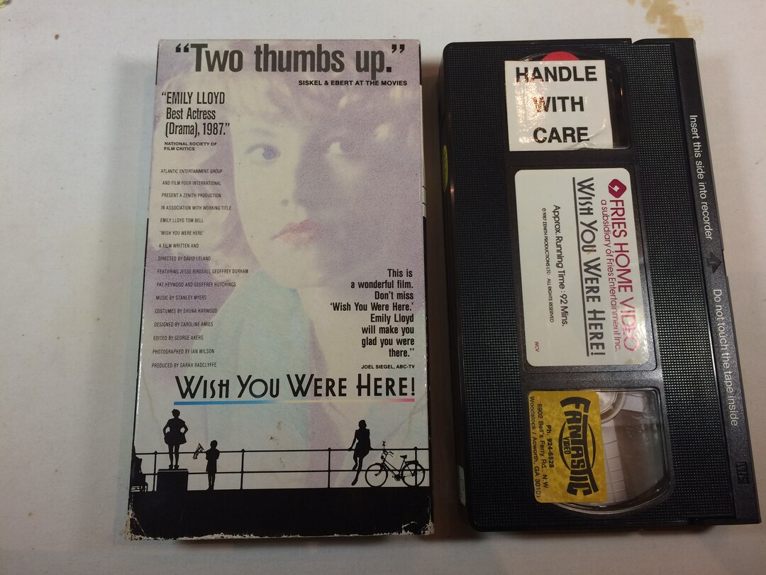 Wish You Were Here! Emily Lloyd Vhs 1987 92 Mins R - Fries Ent - Etsy