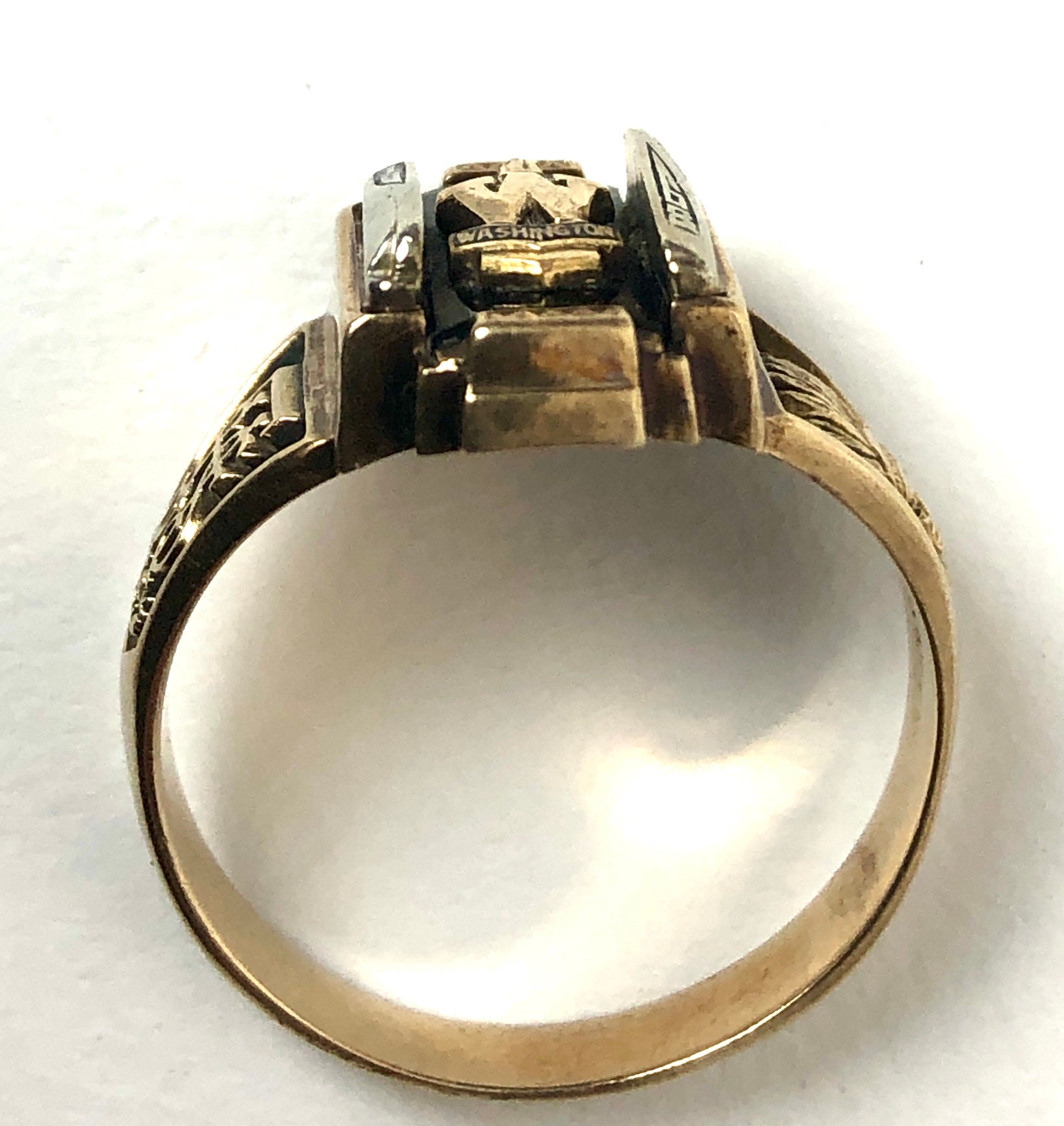 Vintage 10K Gold Emerald Class Ring 1968 Sz 7 Washington 4.36g Jostens - Etsy