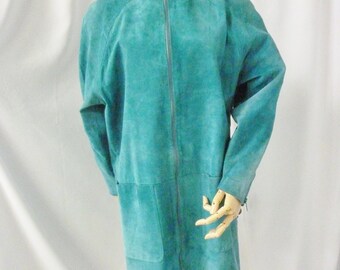 Turquoise Suede Jacket - Etsy