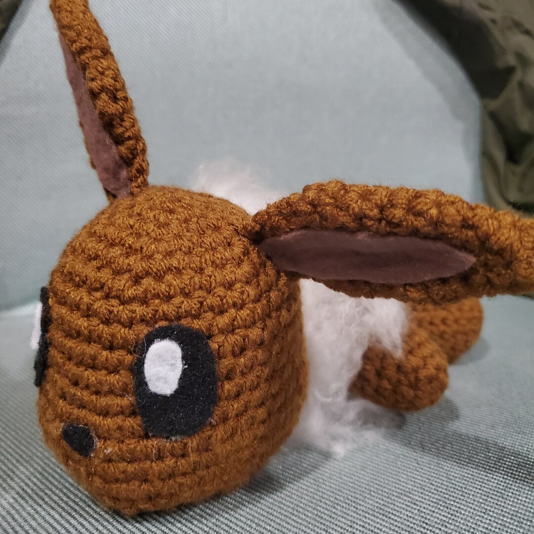 Eevee Plush Handmade Crochet Pokemon - Etsy