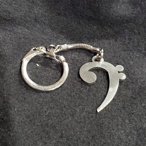 Bass Clef - Stainless Steel Keychain - Etsy