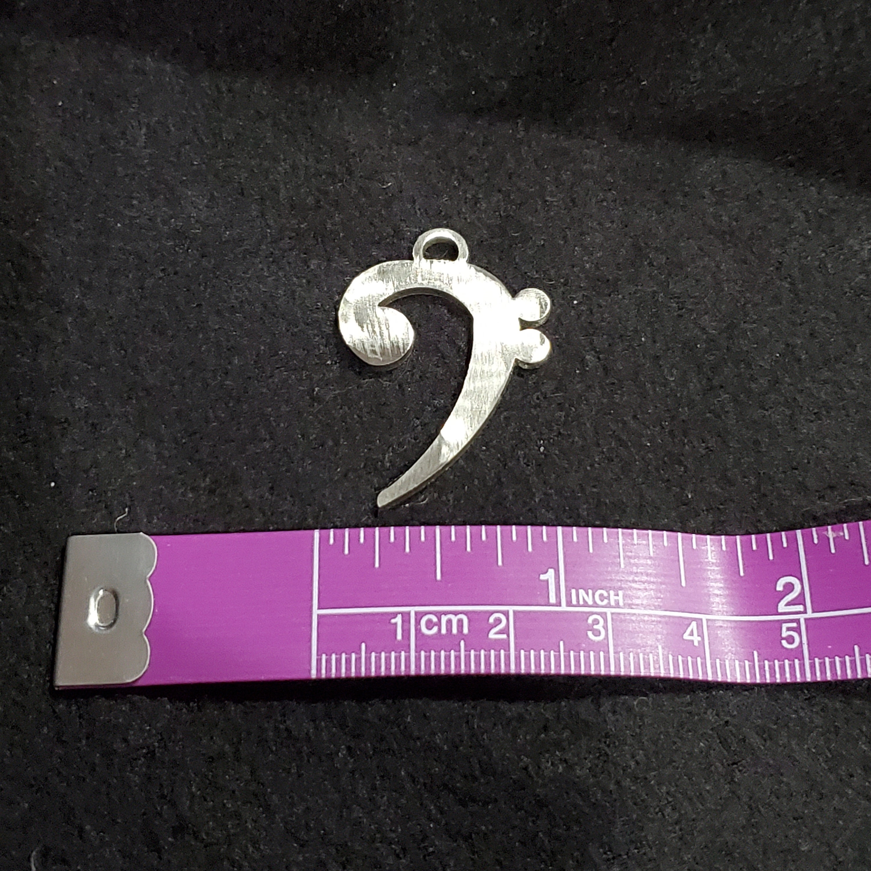 Bass Clef - Stainless Steel Keychain - Etsy