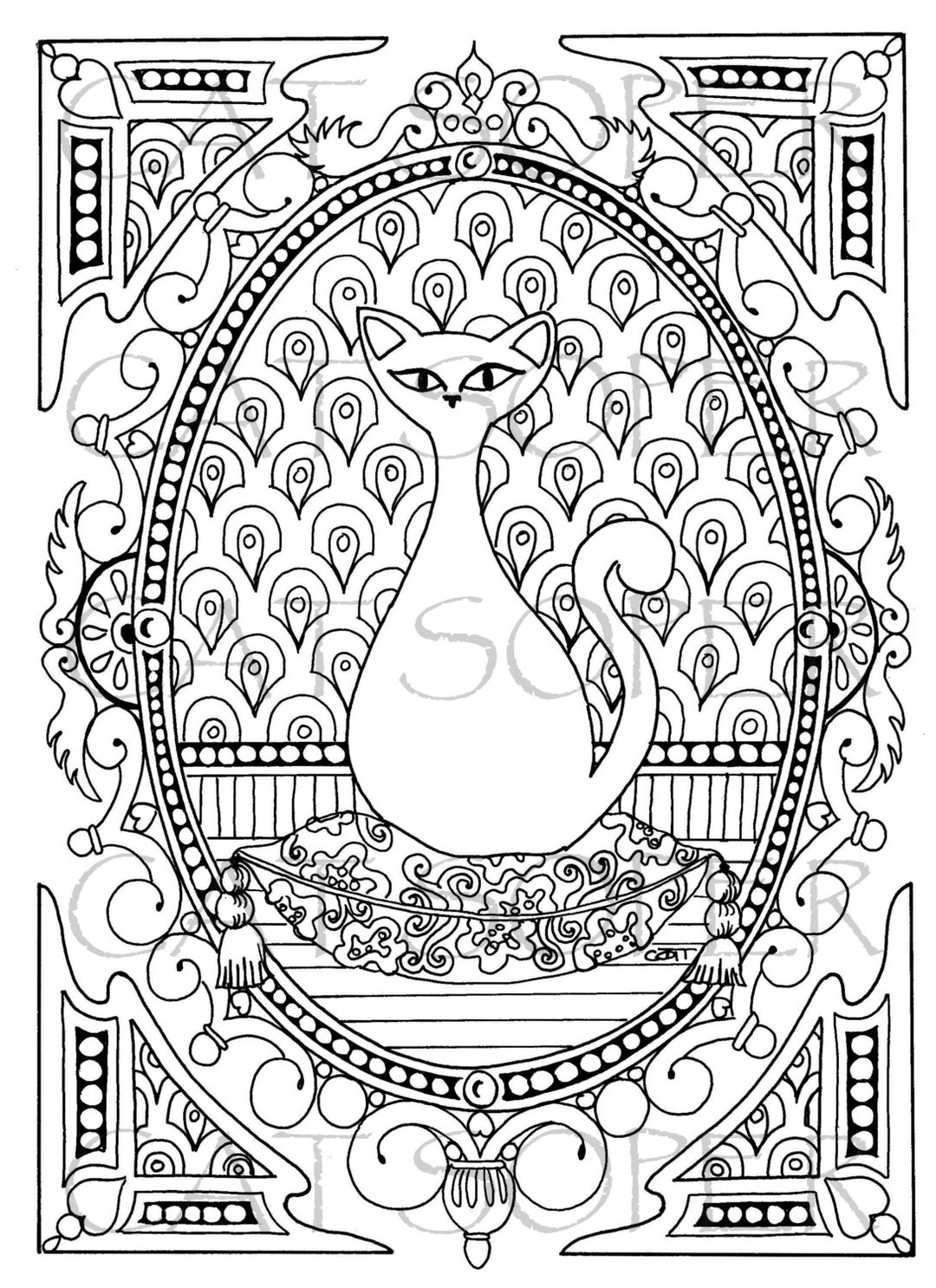 Clarice - Instant Downloadable Colouring in Sheet - Etsy