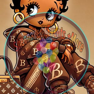 African American Betty Boop Digital Art Download - Stylish Brown 2 ...