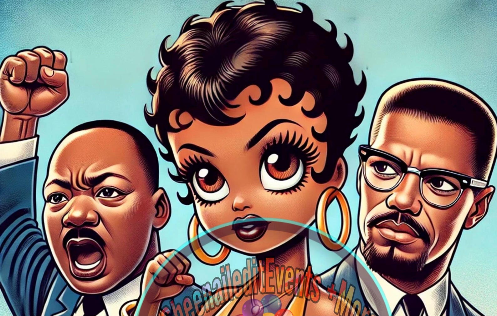 Black History Digital Art PNG, Afrocentric Activist Clipart, Black ...