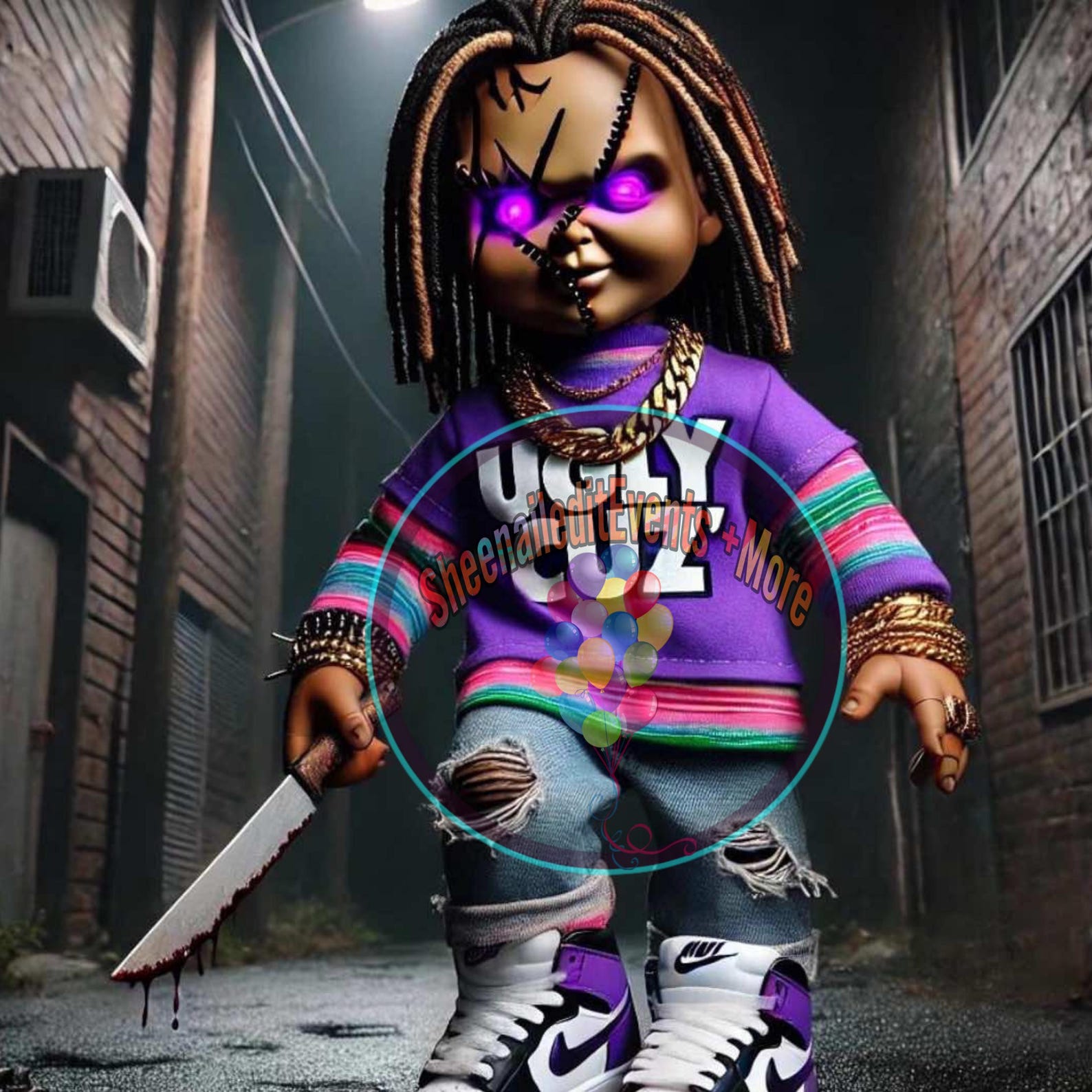 Chucky-inspired Doll With Street Style | Urban Horror Doll Art for ...