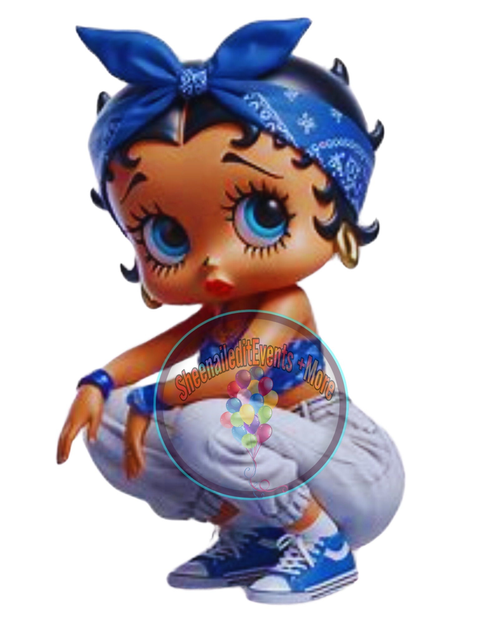 Betty Boop Blue Bandanna - Etsy