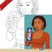 Sip and Paint Girl Coloring Page | Four Loko Art Printable | DIY Paint ...