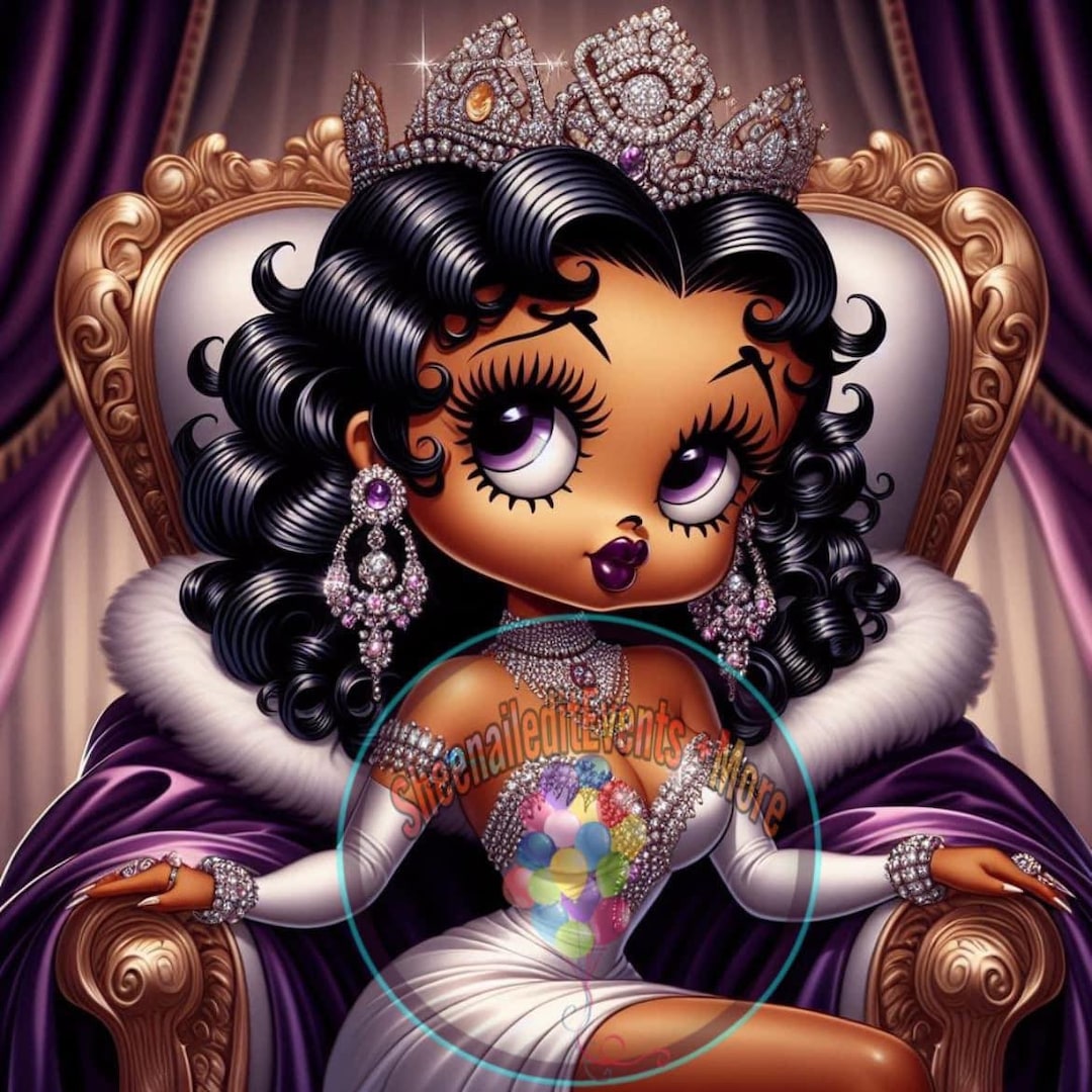 Boop Queen, Black Boop, Purple Boop, Boop, African American Boop, Queen ...