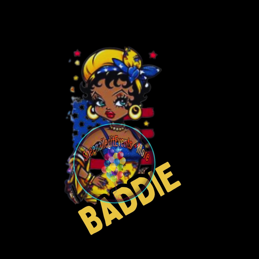 Black Baddie Betty Boop Digital Art Print Female Vintage Cartoon ...