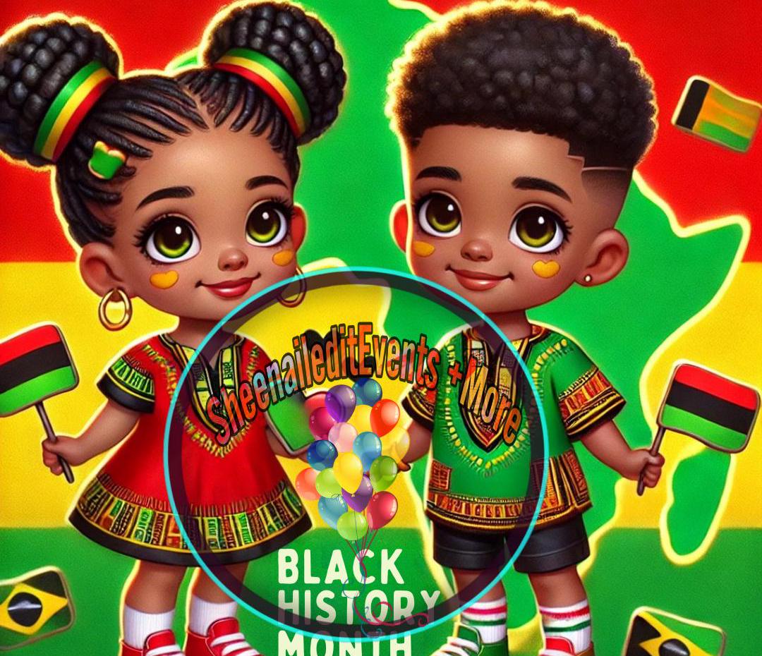 Black History Month Cartoon Illustration | African American Kids Art ...