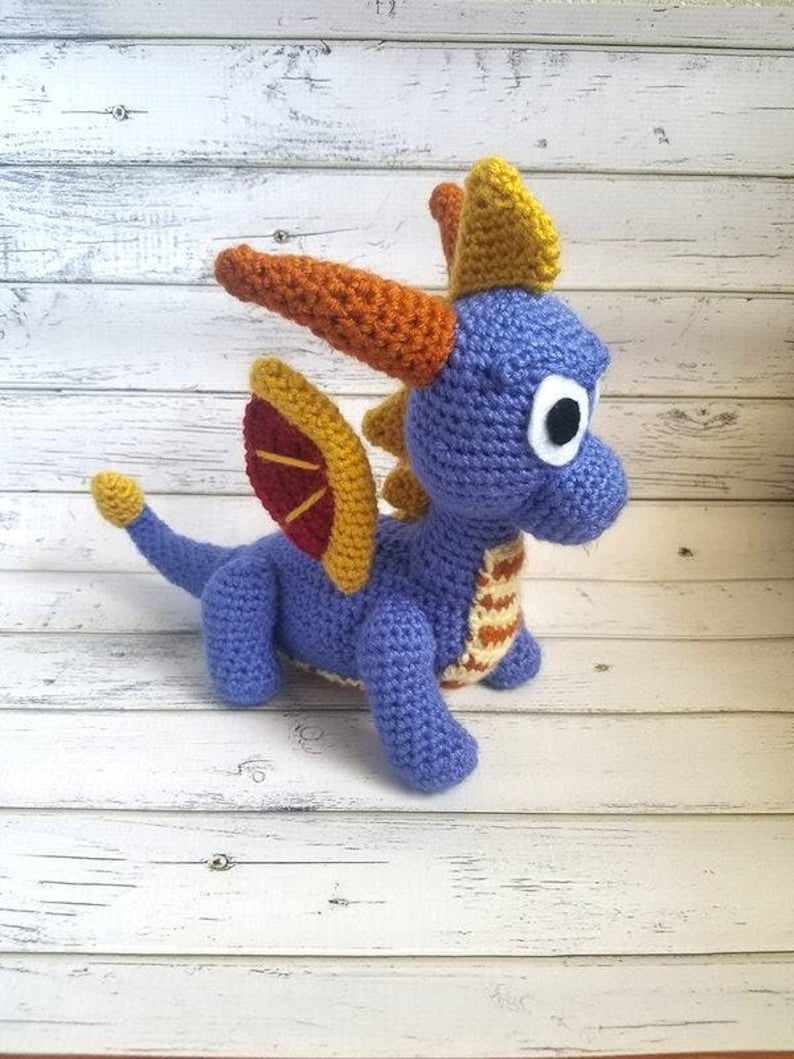 Crochet Spyro| Spyro Amigurumi | Spyro the Dragon | Spyro Plush ...