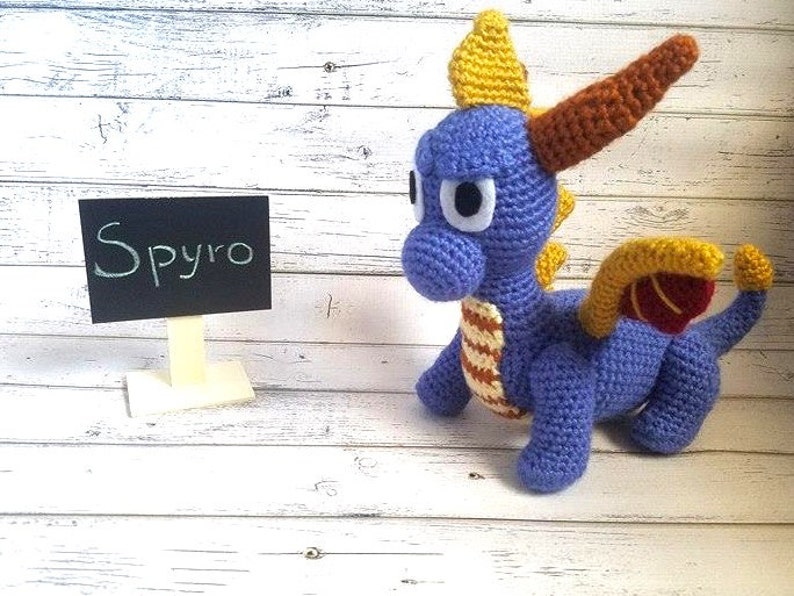 Crochet Spyro| Spyro Amigurumi | Spyro the Dragon | Spyro Plush ...