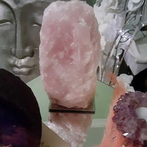 Rose Quartz Lamp Natural Crystal Home Decor Crystal Lamp - Etsy