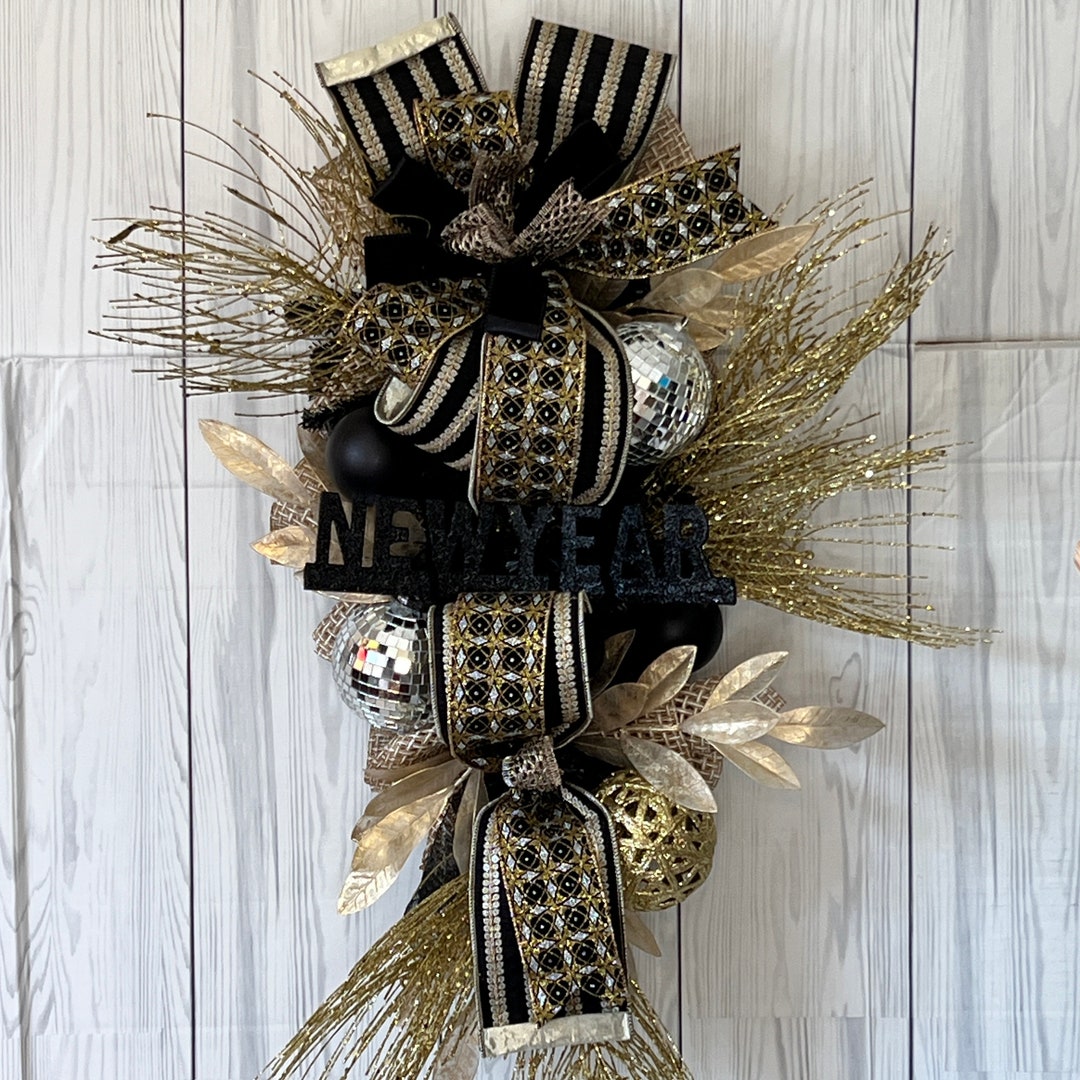 New Year Wreath Happy New Year New Year Front Door Wreath Happy New ...