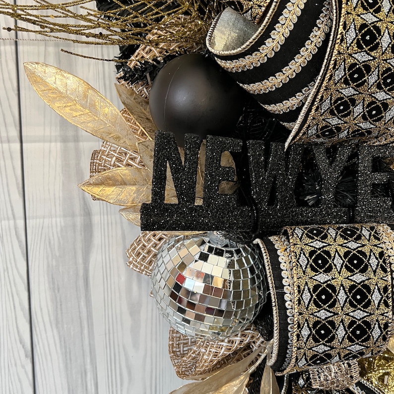 New Year Wreath Happy New Year New Year Front Door Wreath Happy New ...