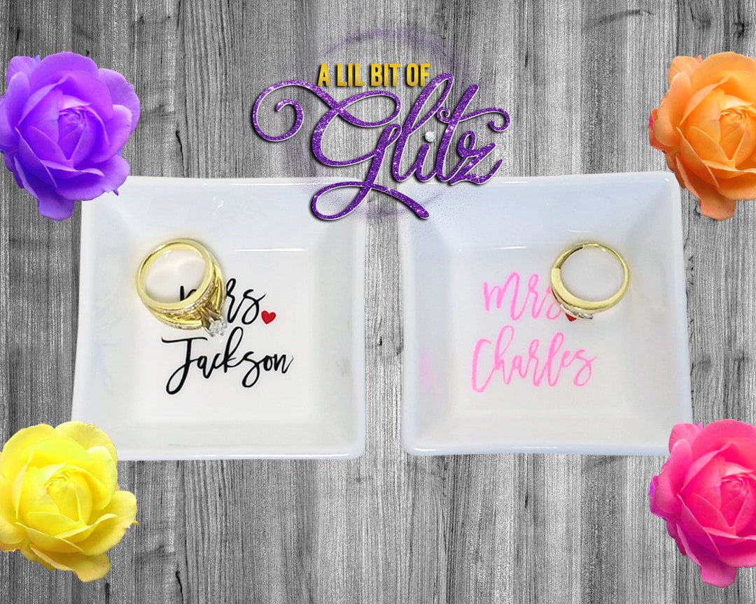 Ring Dish, Mrs Ring Dish, Engagement Ring Dish, Bridal Shower Gift ...