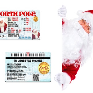 PHYSICAL ITEM ~ Lost Santa Claus North Pole Drivers Sleigh License ...