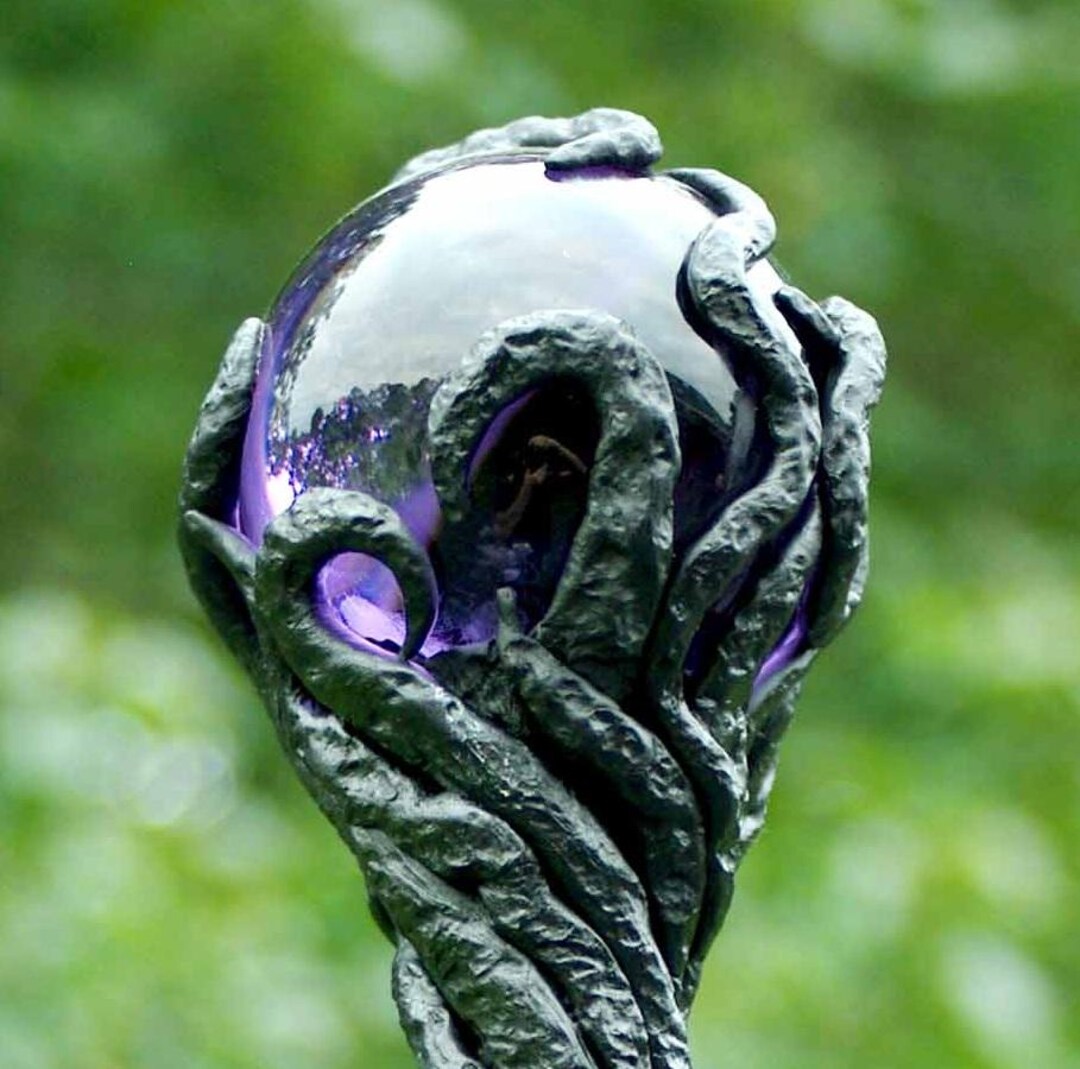 Merlin's Land Crystal Wizard Magical Wooden Staff Black - Etsy