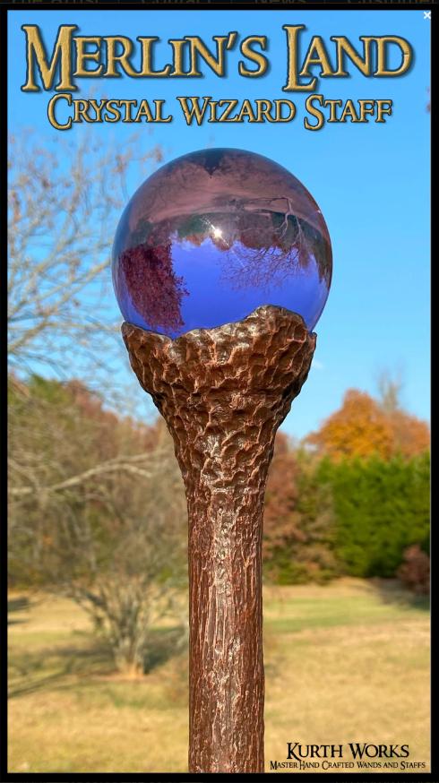 Wizard Magic Crystal Ball Real Wooden Walking Staff - Etsy