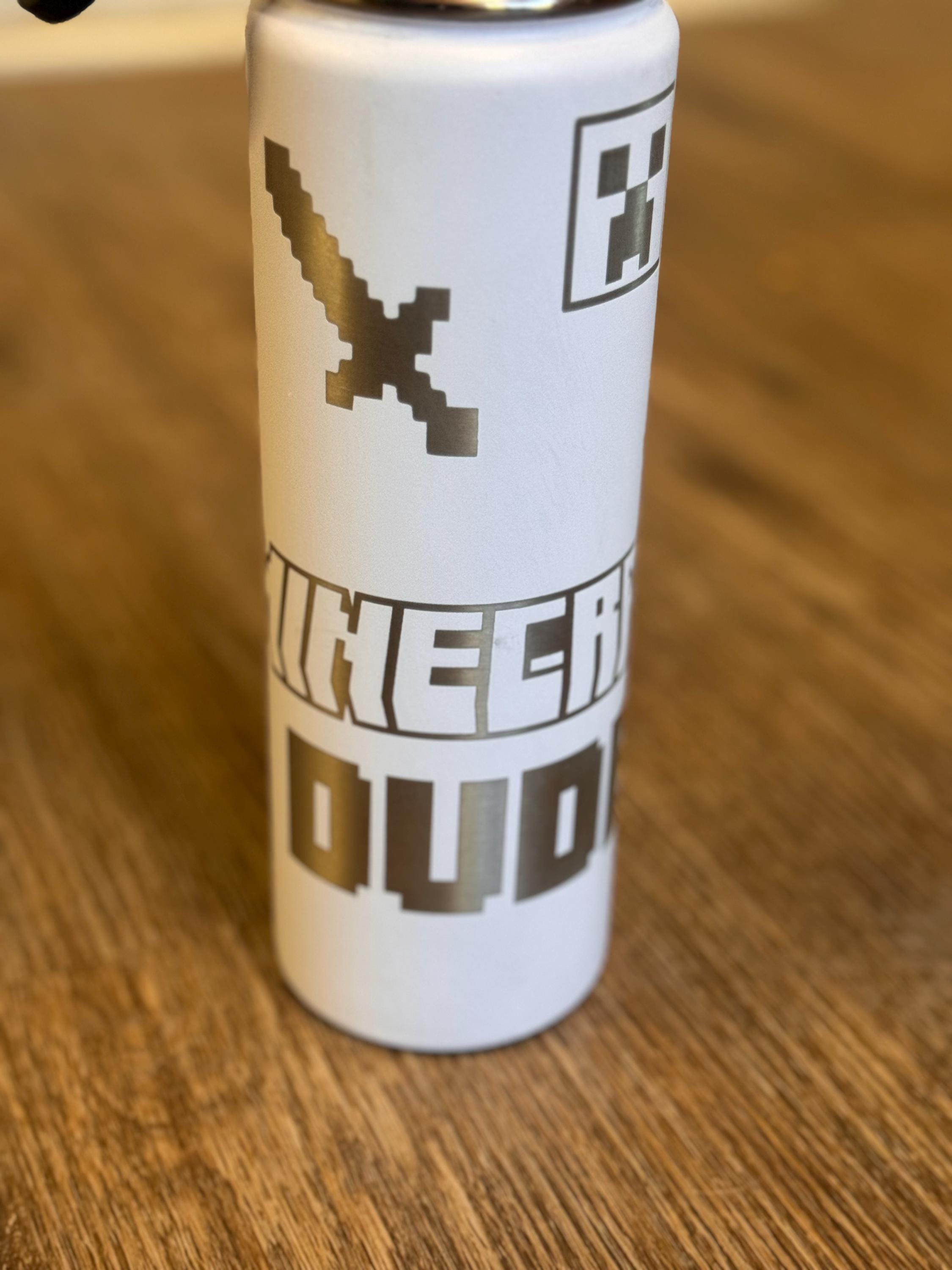 Minecraft Themed Engraved Water Bottle Wrap SVG for Laser Rotary ...
