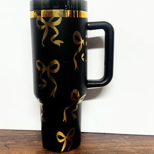 Laser Engraved Bow Tumbler – Personalized Coquette Drinkware (40 Oz) - Etsy