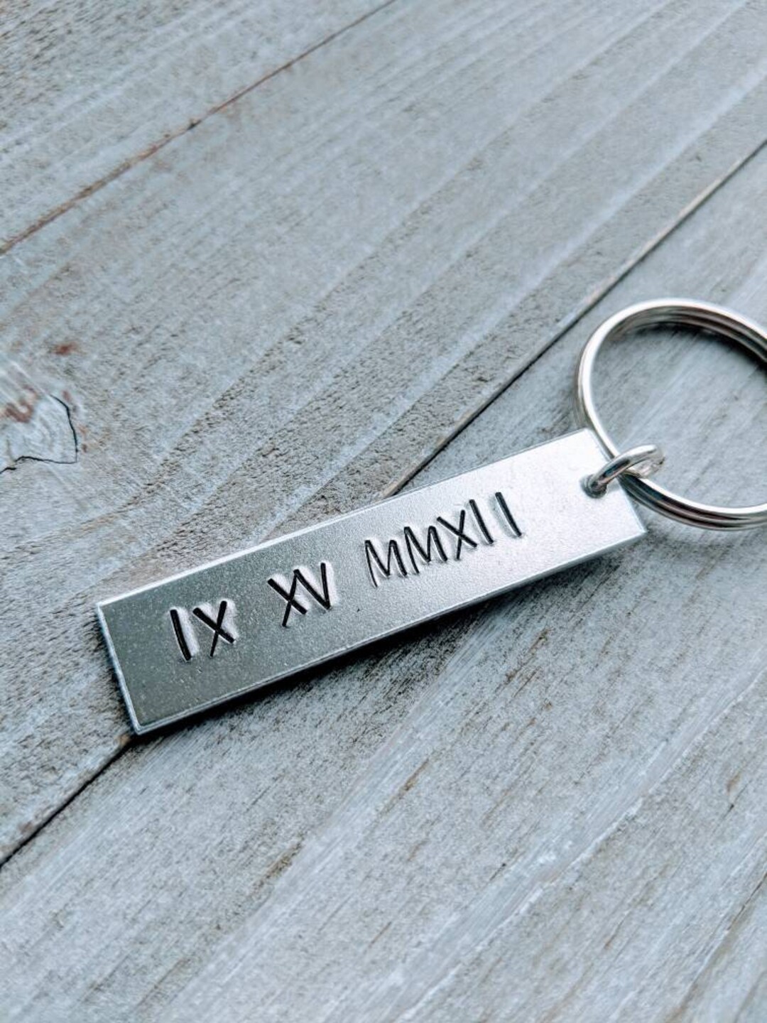 Roman Numerals Converter Keychain | Personalized Hand Stamped Bar ...
