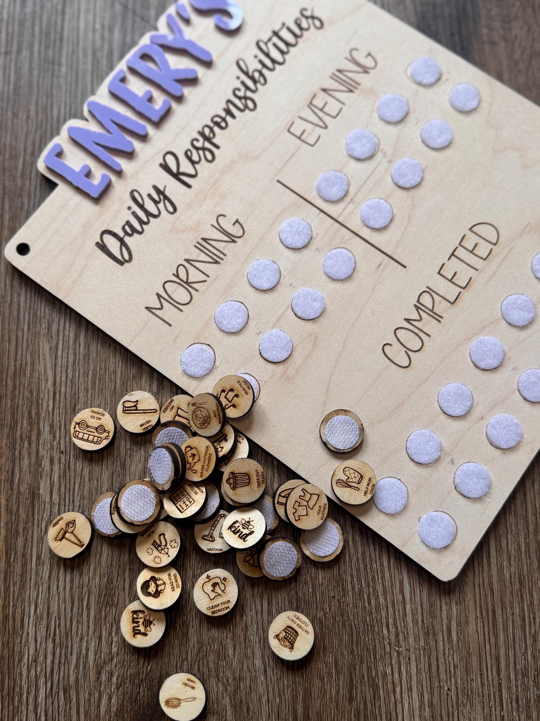 Laser Cut Chore Chart SVG, Kids Cleaning List (digital File) - Etsy ...
