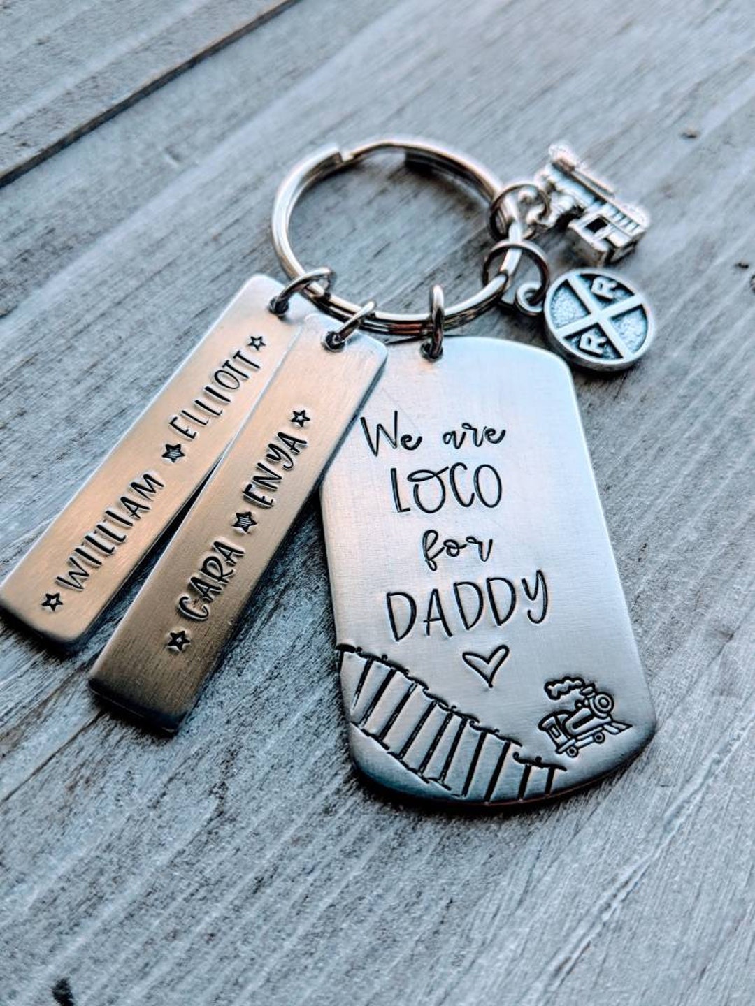 Personalized Hand Stamped Train Conductor Dad Gift for Father's Day ...