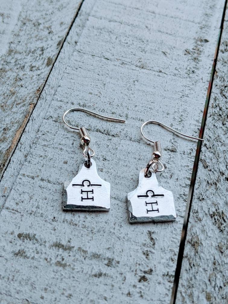 Ear Tag Earrings Cow Cattle Pig Sheep Goat Show. 4H. - Etsy