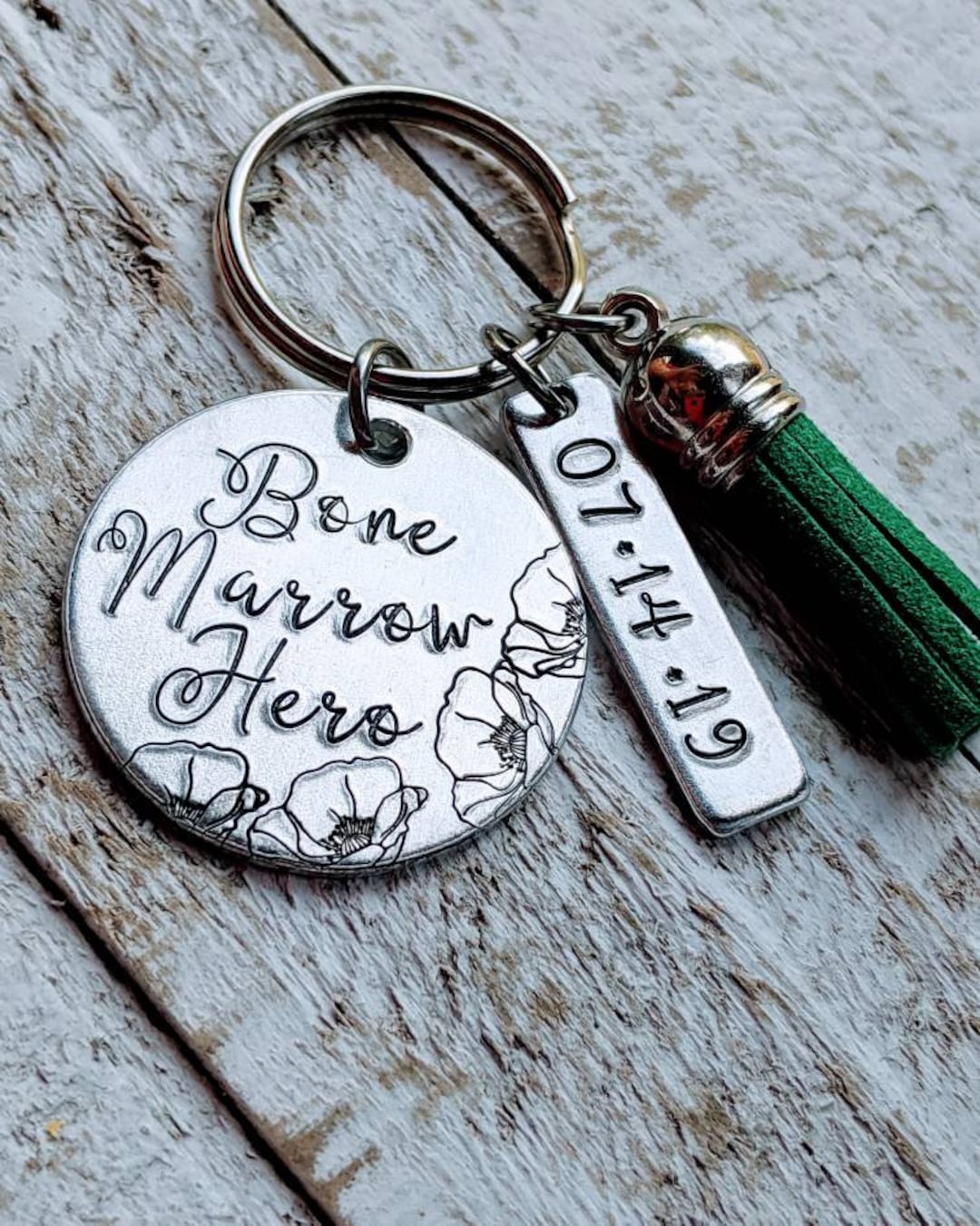 Personalized Bone Marrow Hero Keychain With Donation Date - Gift for ...