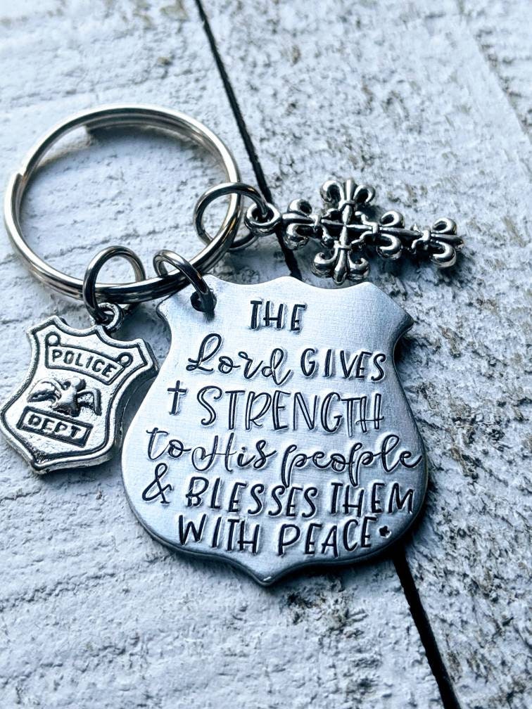 Police key chain. Gift for cop. Law enforcement. LEO gift. | Etsy