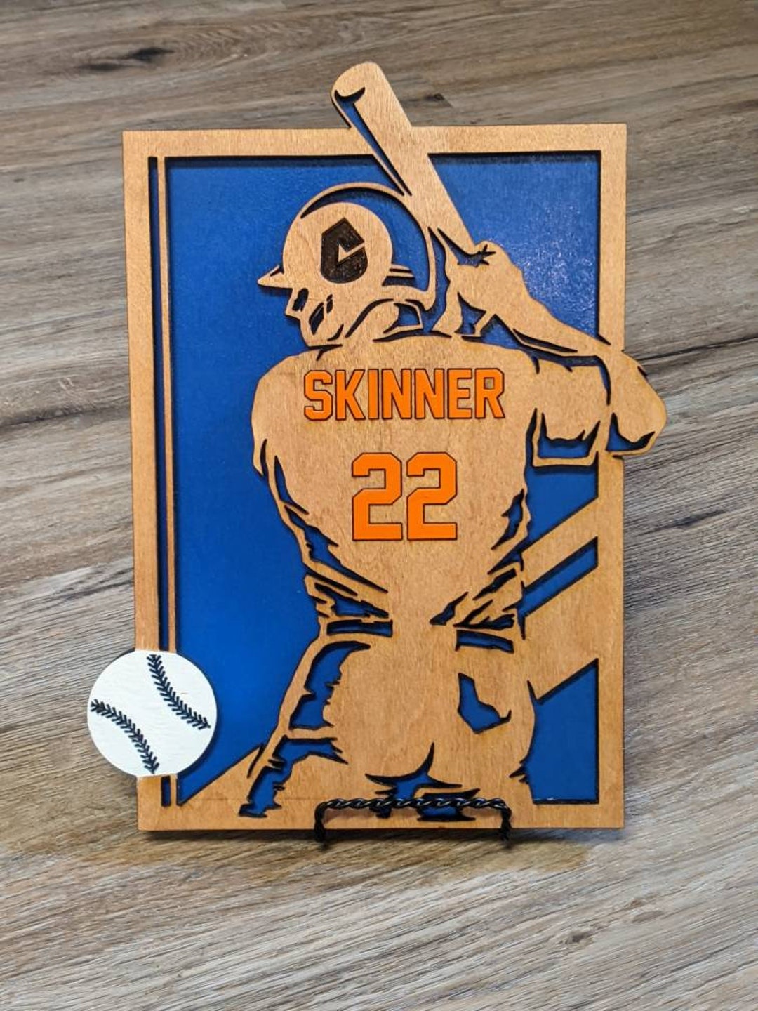 Personalized Laser Cut Baseball Sign – Custom School Colors, Jersey ...