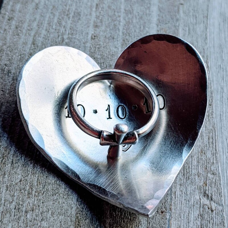 Handstamped Aluminum Ring - Etsy