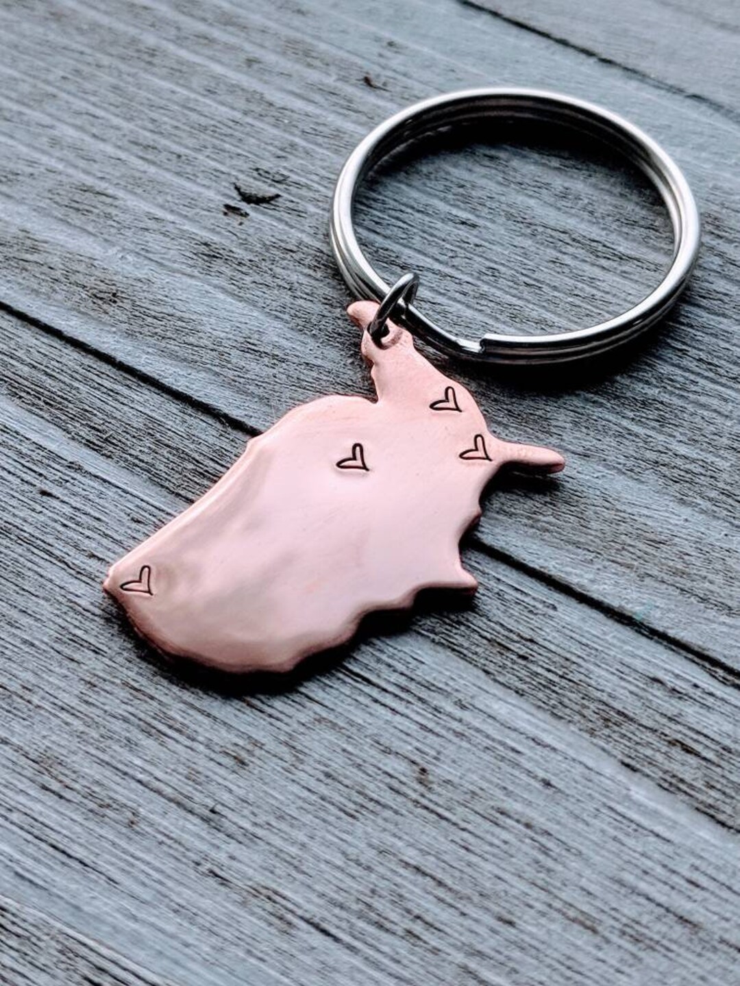 Personalized USA Keychain – Hand Stamped Favorite Places - Etsy