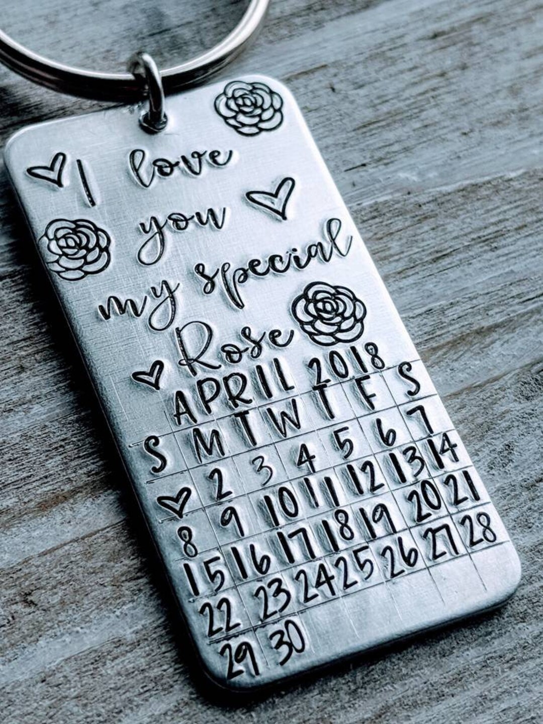 Personalized Anniversary Date Calendar With Custom Message, Wedding ...