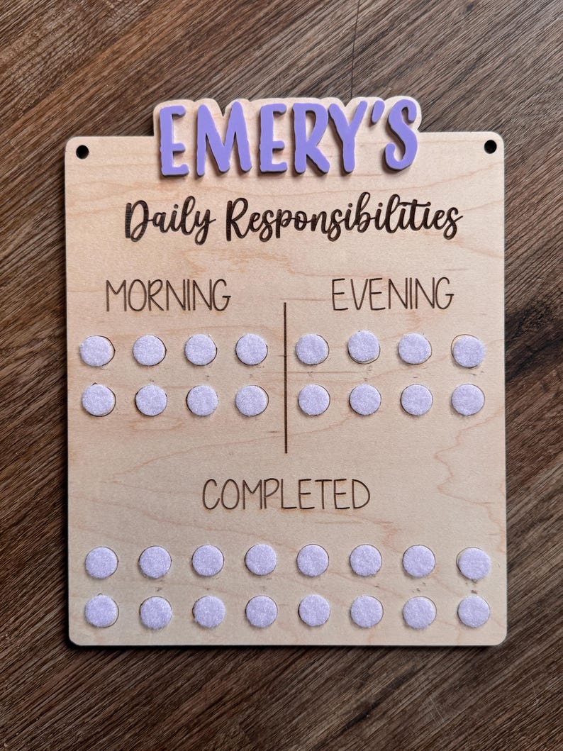 Laser Cut Chore Chart SVG, Kids Cleaning List (digital File) - Etsy