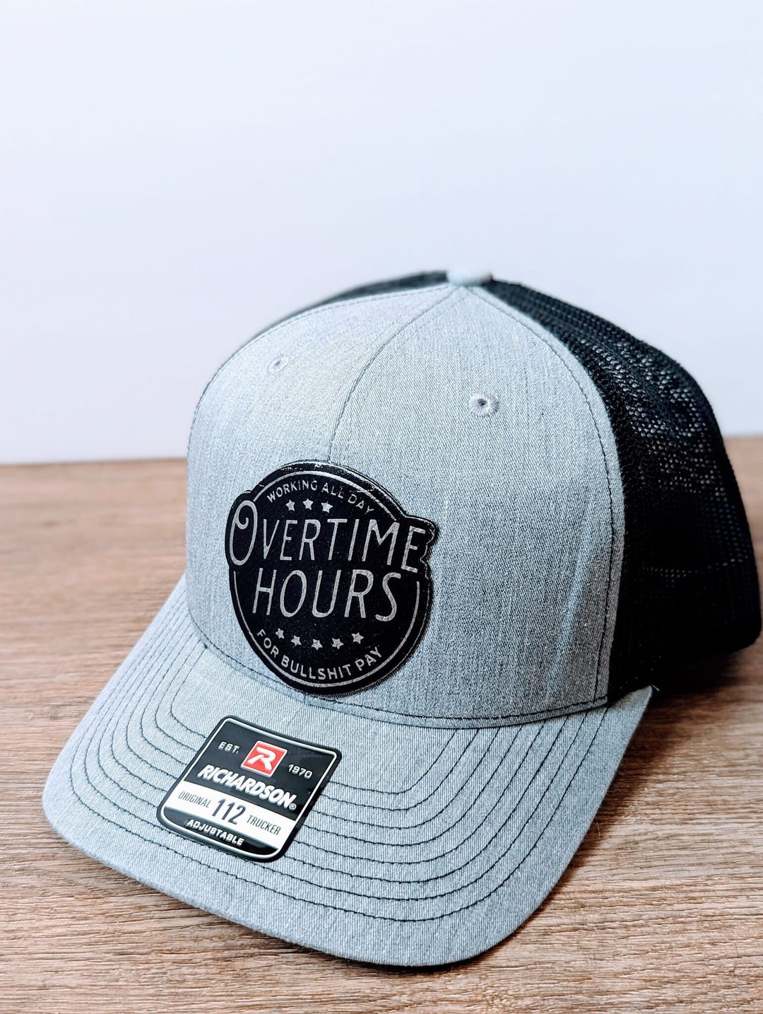 Richardson 112 Overtime Hours Hat - Black/grey or Grey/white - Pick ...