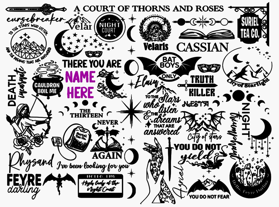 ACOTAR Tumbler Wrap SVG – Laser Engraved Design (digital Download) - Etsy