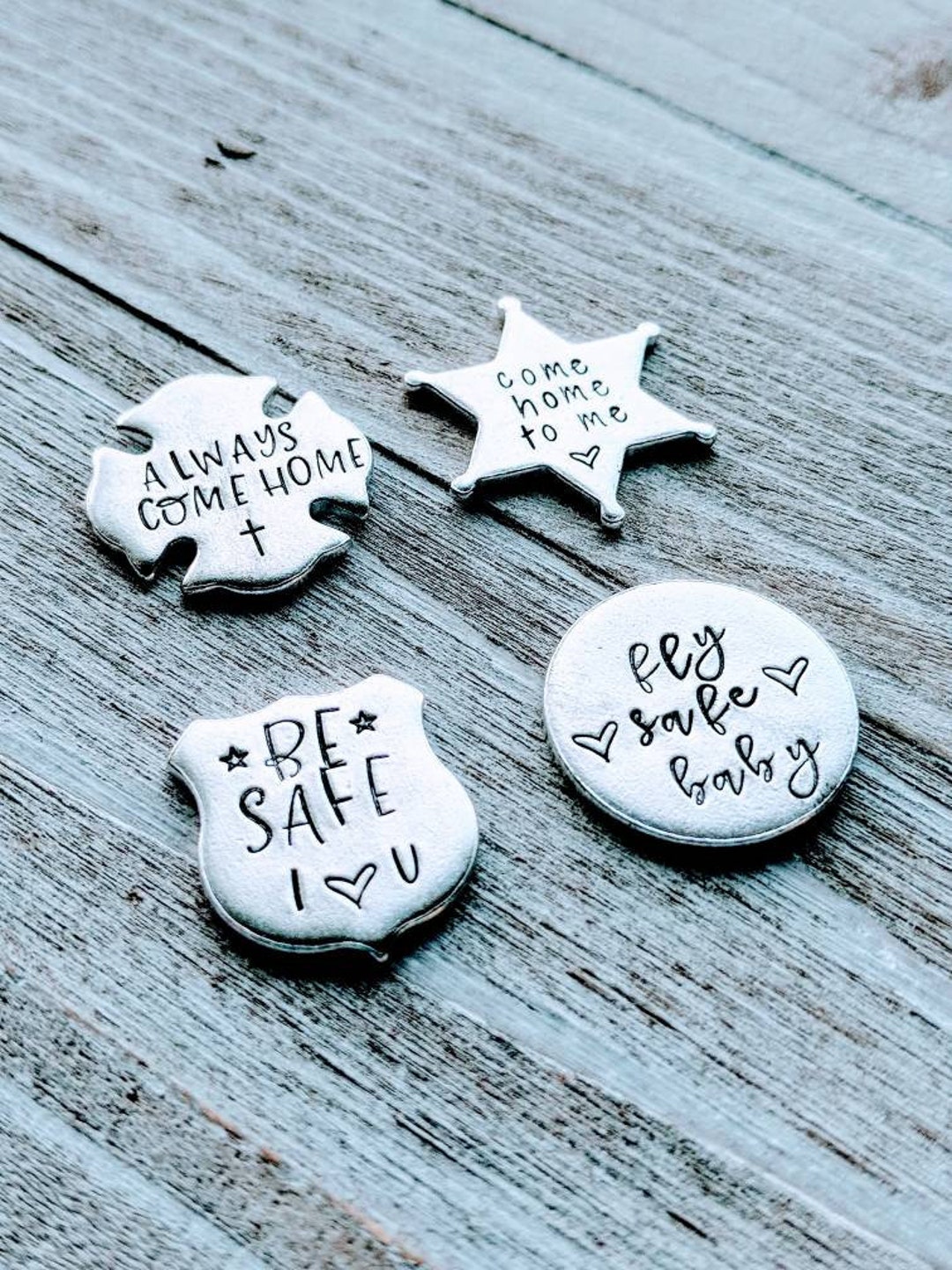 Hand Stamped Pocket Coin, First Responder Love Token, Long Distance ...