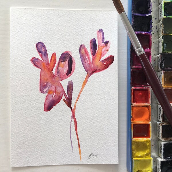 Watercolor Painting Flowers - Etsy Australia