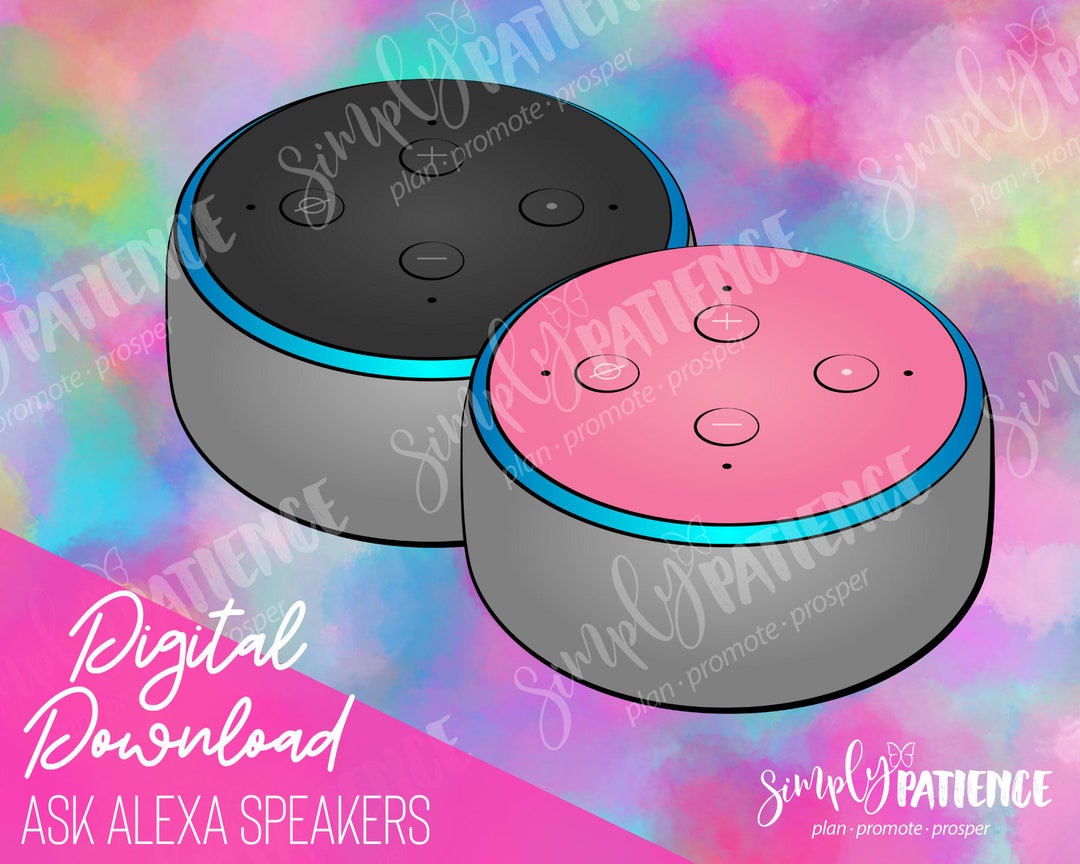 Digital and Printable Ask Alexa Speaker Planner Stickers - Etsy