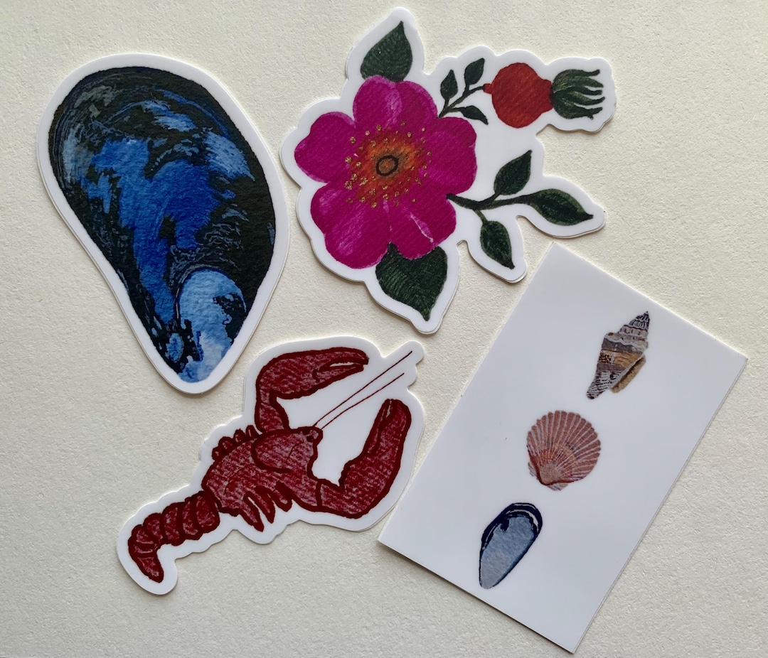 Coastal Sticker Pack by Karen Nataline Designs, Laptop Stickers ...