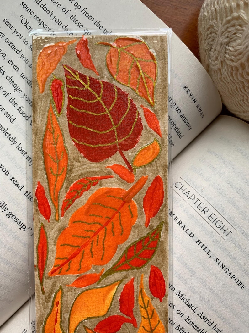 Autumn Leaves Bookmark by Karen Nataline Designs, Handmade Fall Vibes ...