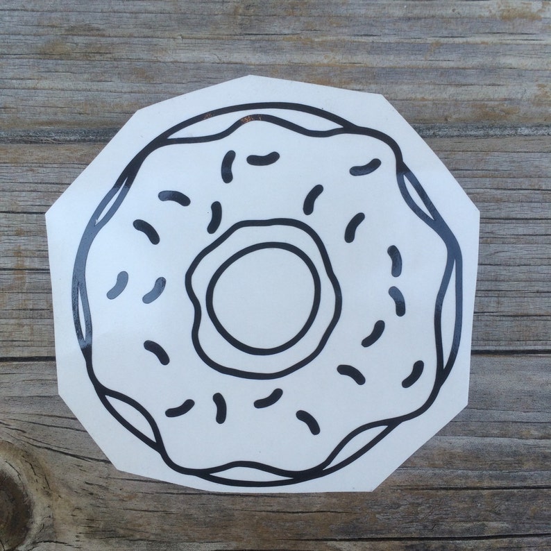 Donut Vinyl Sticker Car stickers Car Decals Laptop | Etsy