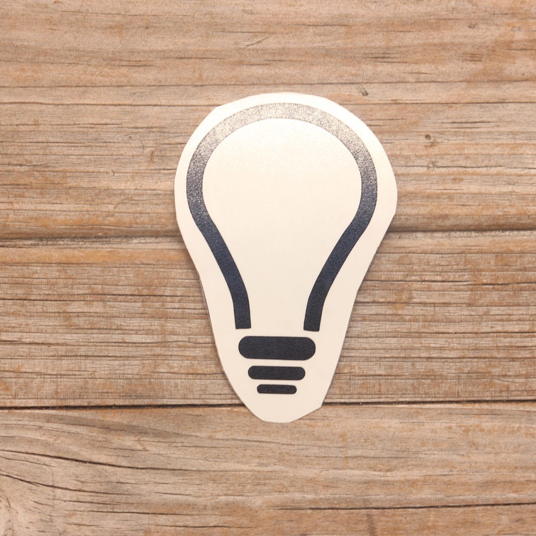 Lightbulb Vinyl Sticker, Car Stickers, Car Decals, Laptop Stickers ...